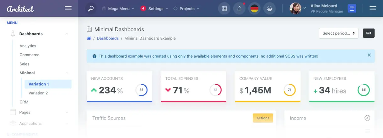 ArchitectUI React 19 Dashboard Free - DashboardPack