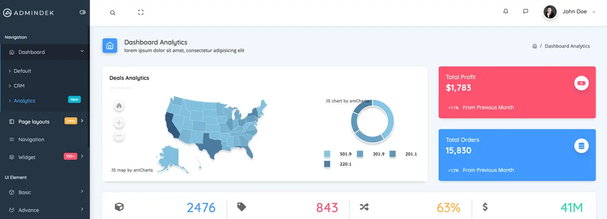 Admindek HTML Dashboard - DashboardPack
